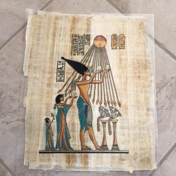Art | 6 Egyptian Hand Painted Papyrus Laminate Artwork Collection ...